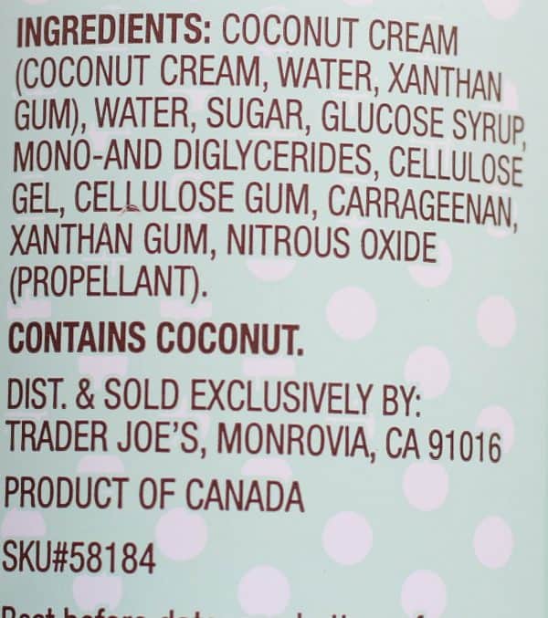 Trader Joe's Coconut Whipped Topping - BecomeBetty.com